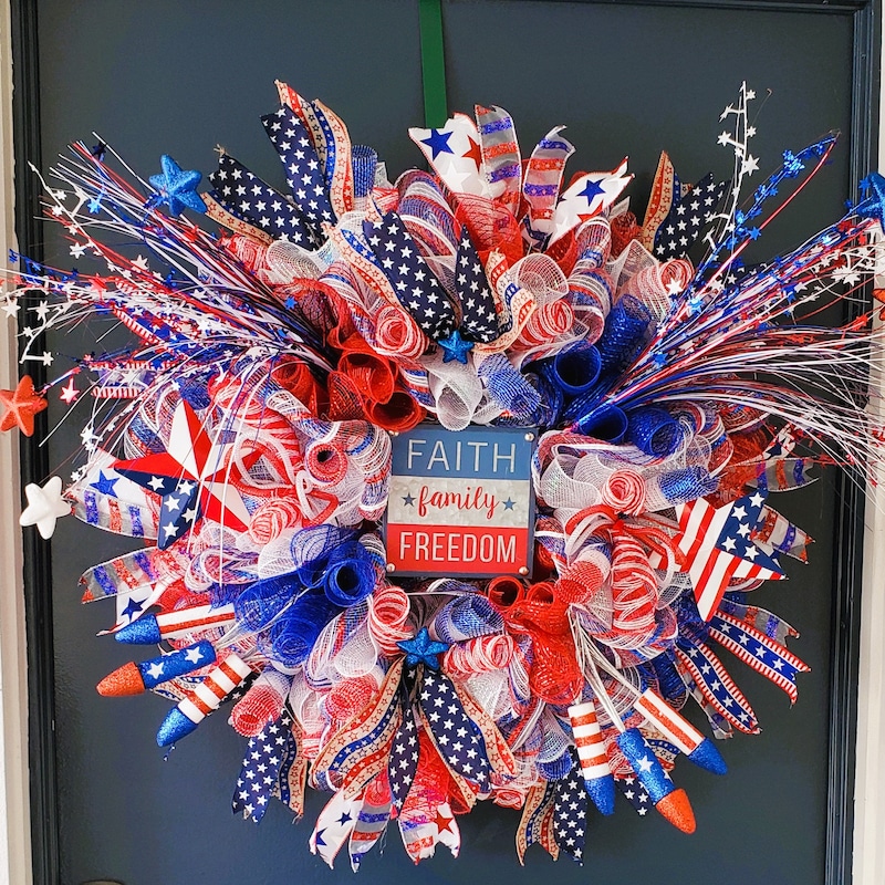 Patriotic Wreath - Etsy