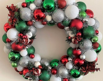 Christmas Bulb Wreath | Etsy