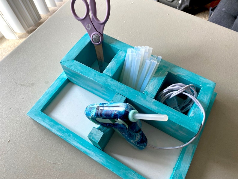 Glue Gun Holder and Storage Compartments | Etsy