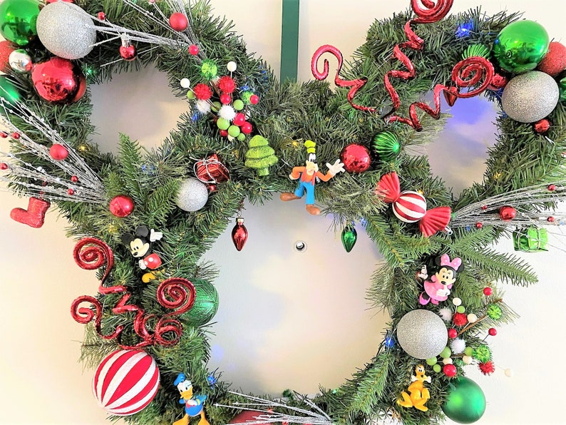 Unique Disney Inspired Christmas Wreath – Holiday Front Door Decor ...