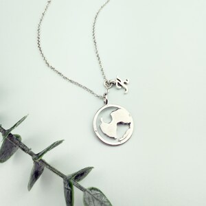 Interlocking Globe Necklace for Two, Long Distance Matching Necklace ...
