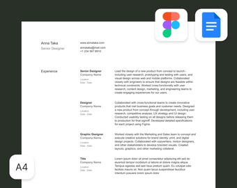 Figma Resume Template - Etsy