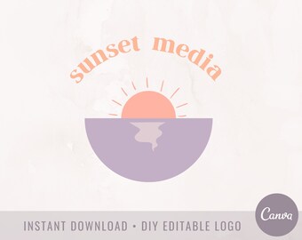 Sunset Canva Logo - Etsy