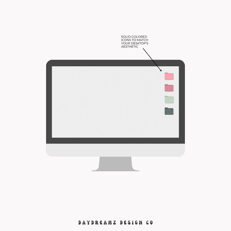 20 Pink and Green Desktop Folder Icons, Pink Mauve Folders for Mac ...