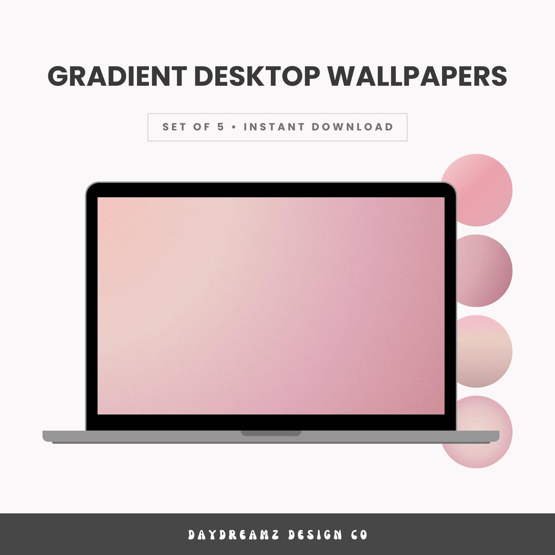 5 Pink Gradient Desktop Wallpapers, Aesthetic Wallpapers for Mac ...