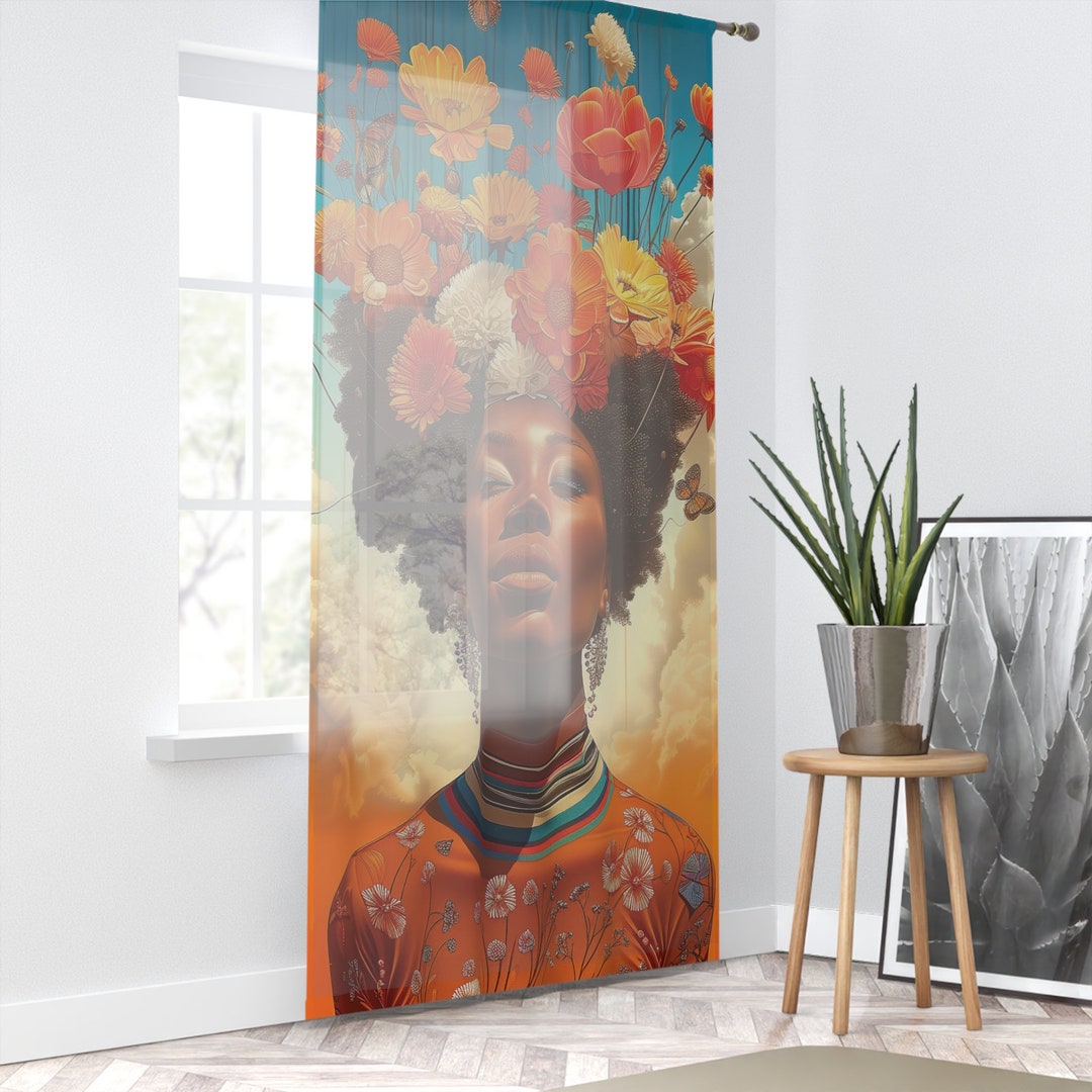 Sun-kissed Serenity Sheer Window Curtain - Etsy