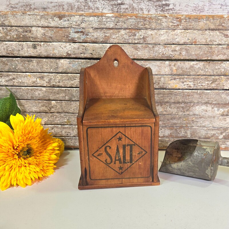 Wood Salt Box - Etsy