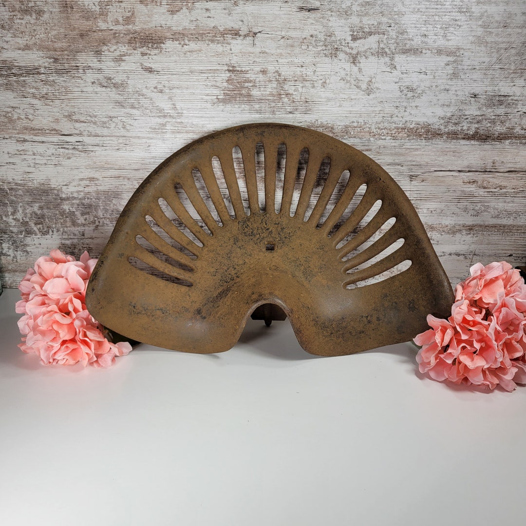 Vintage Cast Iron Tractor Seat, Primitive Farm Implement Seat. Rustic ...