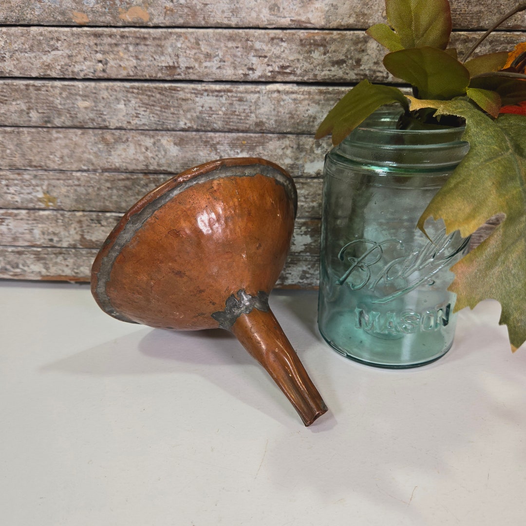 Hammered Copper Funnel, Small Antique Copper Funnel. - Etsy