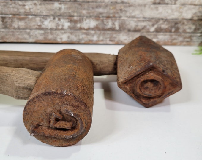 Reserved CHAD Log Branding Mallet, Antique Iron Log Marking Hammers ...