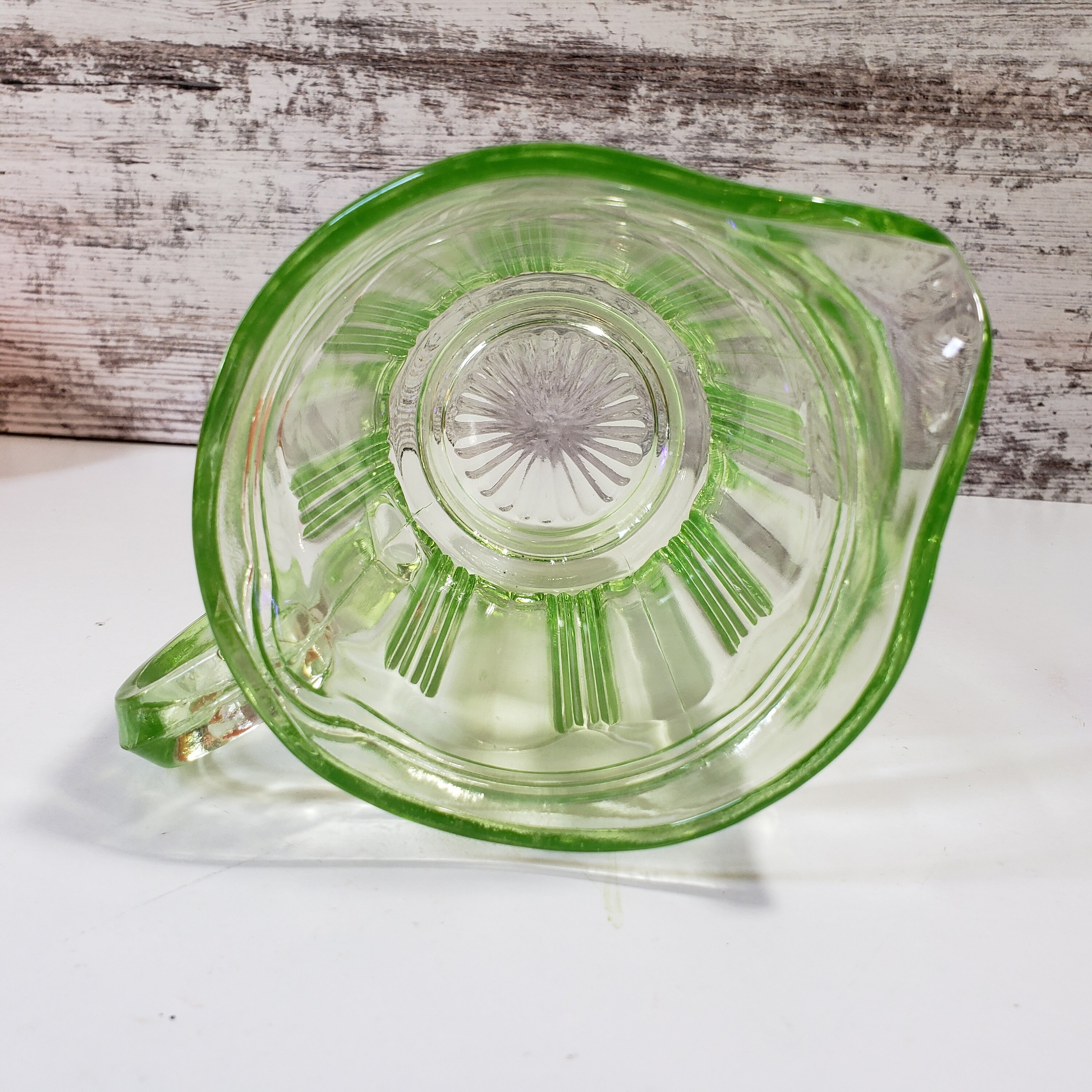 Anchor Hocking Glass Pitcher Art Deco Colonial Pattern - Etsy