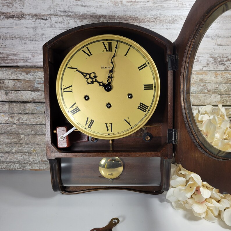 Vintage Heco 8 Day Wall Clock 1960's Clock With - Etsy