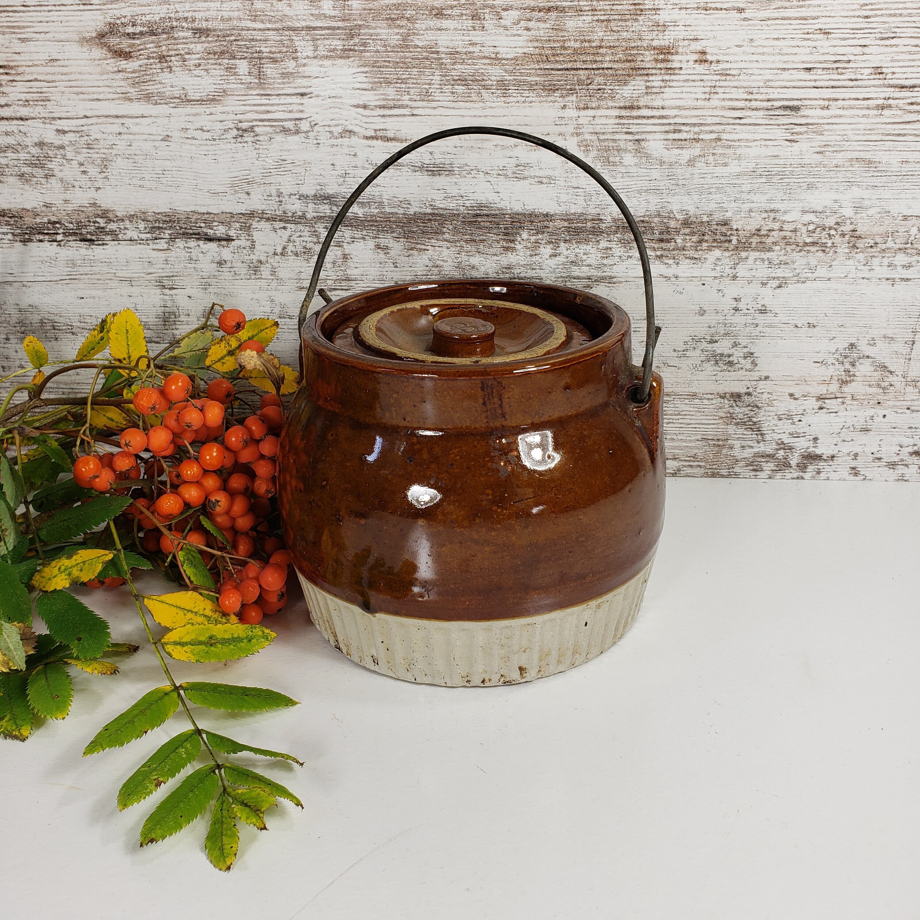Bean Pot Small Vintage Red Wing Union Stoneware Bean Pot With - Etsy