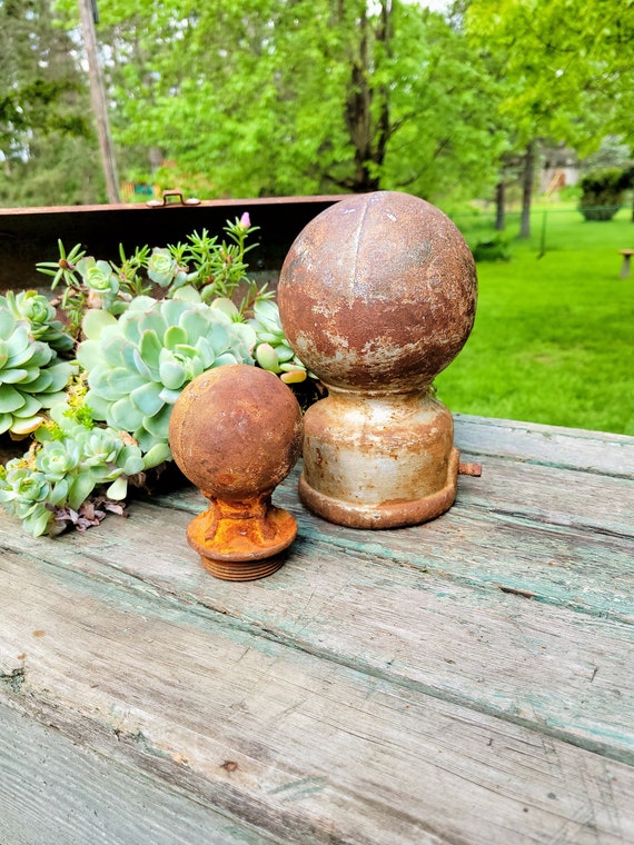 Finial Cast Iron Round Post Top Vintage 4 3/4 - Etsy