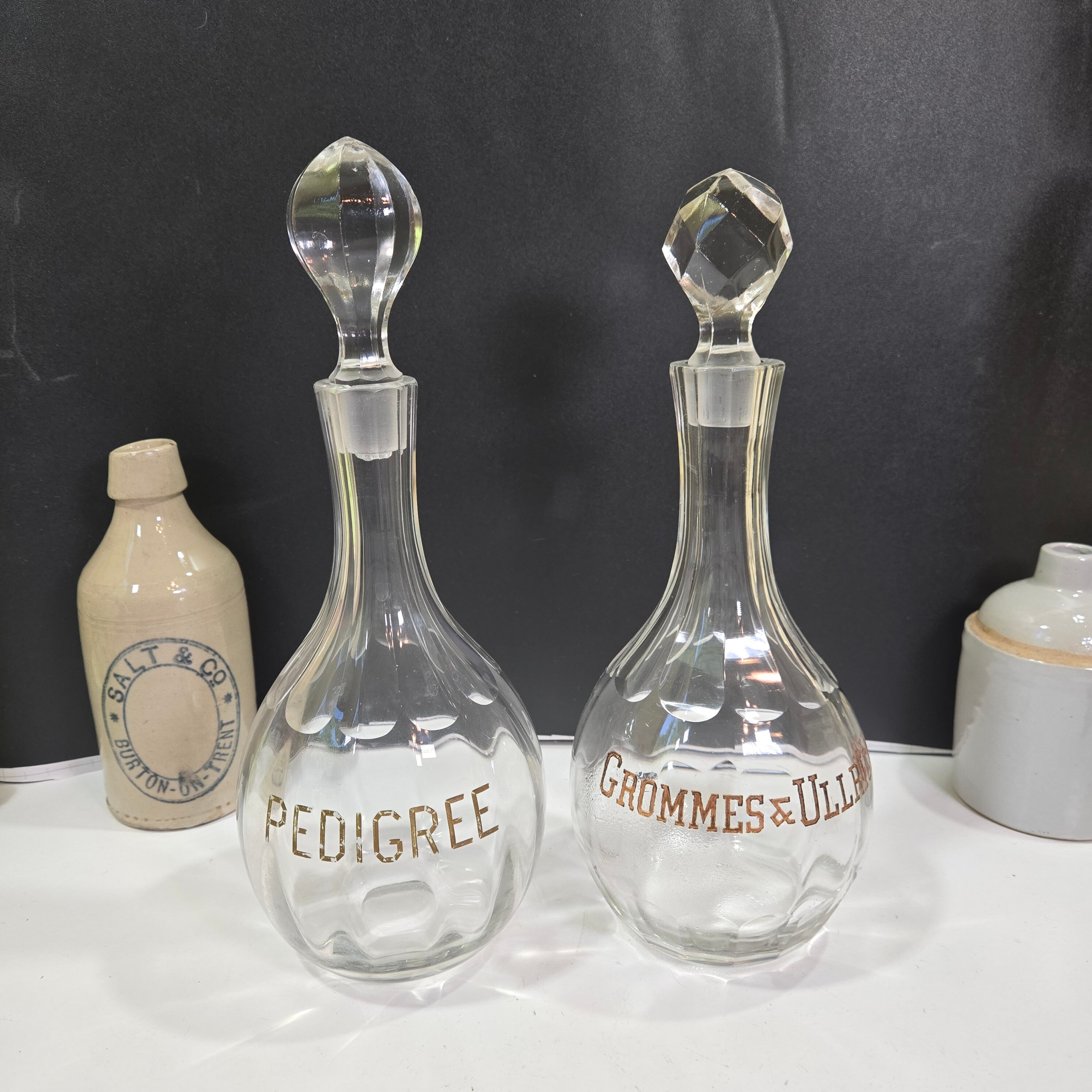 Pre-prohibition Pedigree Bar Back Decanter, Pre 1920's. One Decanter ...