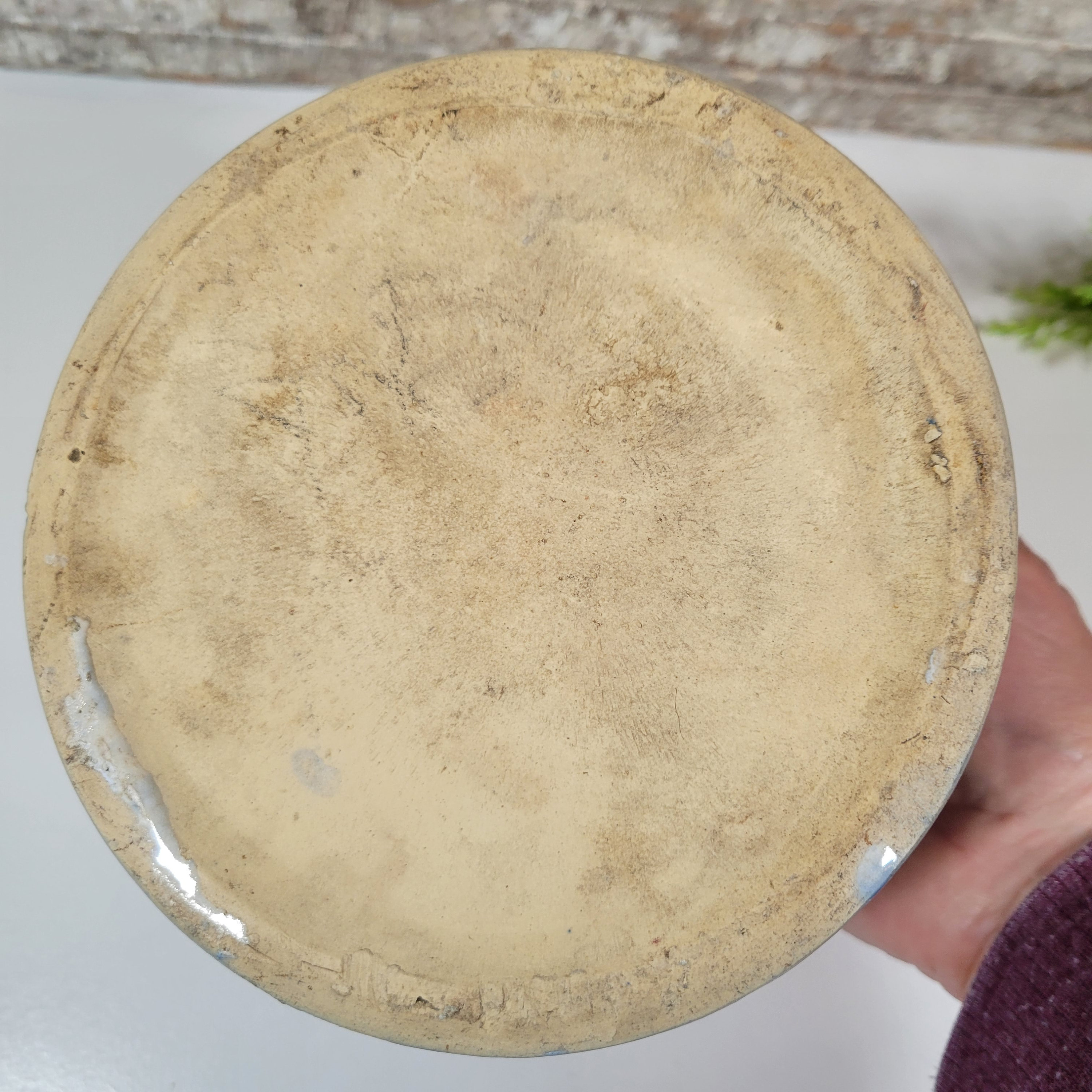 Salt Crock Antique Blue and White Salt Crock Without Lid. - Etsy