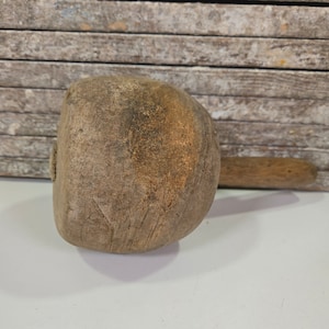 Heavy Round Burl Mallet, Vintage Round Wood Carpenters Mallet, Stone ...