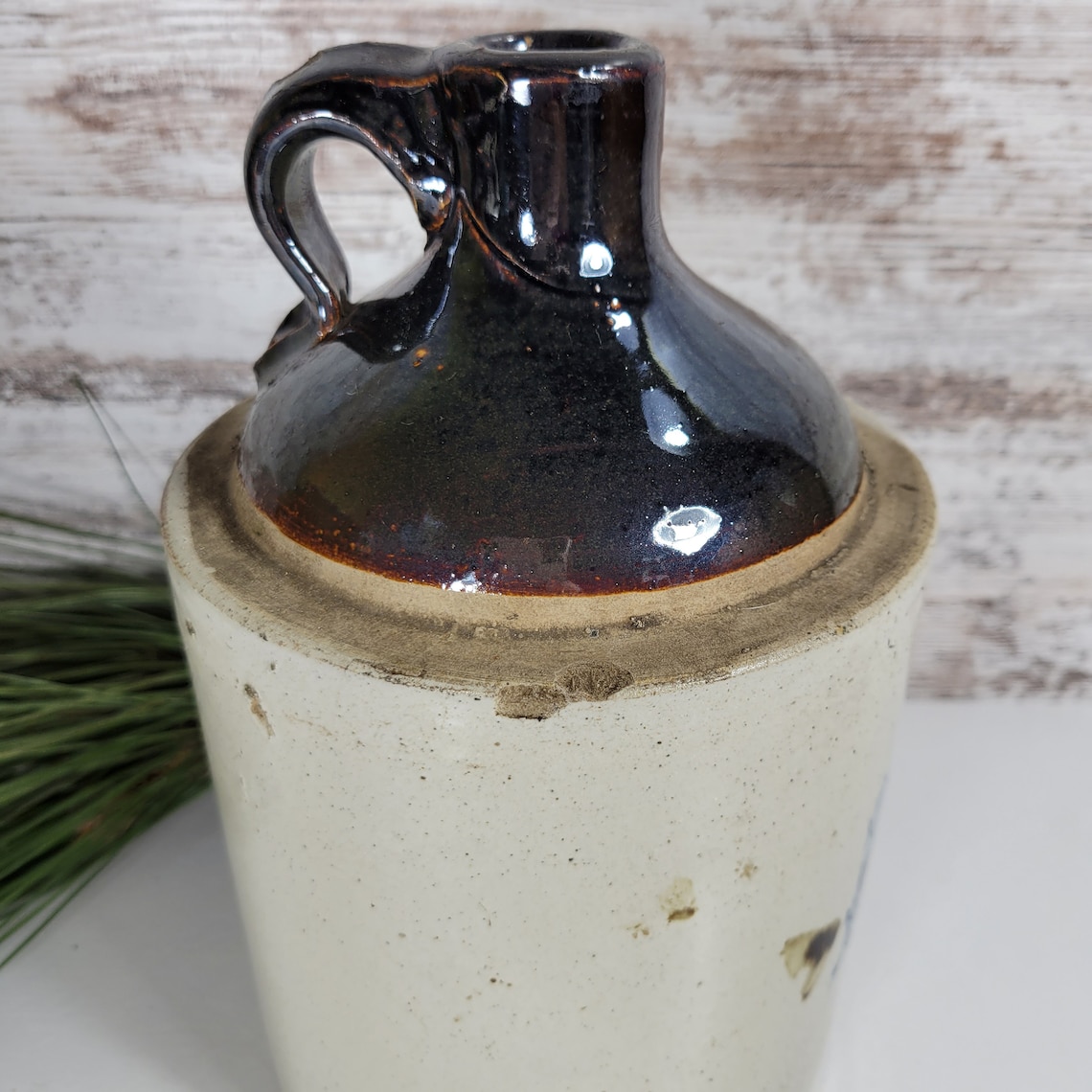 Jug Western Stoneware 1/2 Gallon Whiskey Jug. Antique Zinc - Etsy