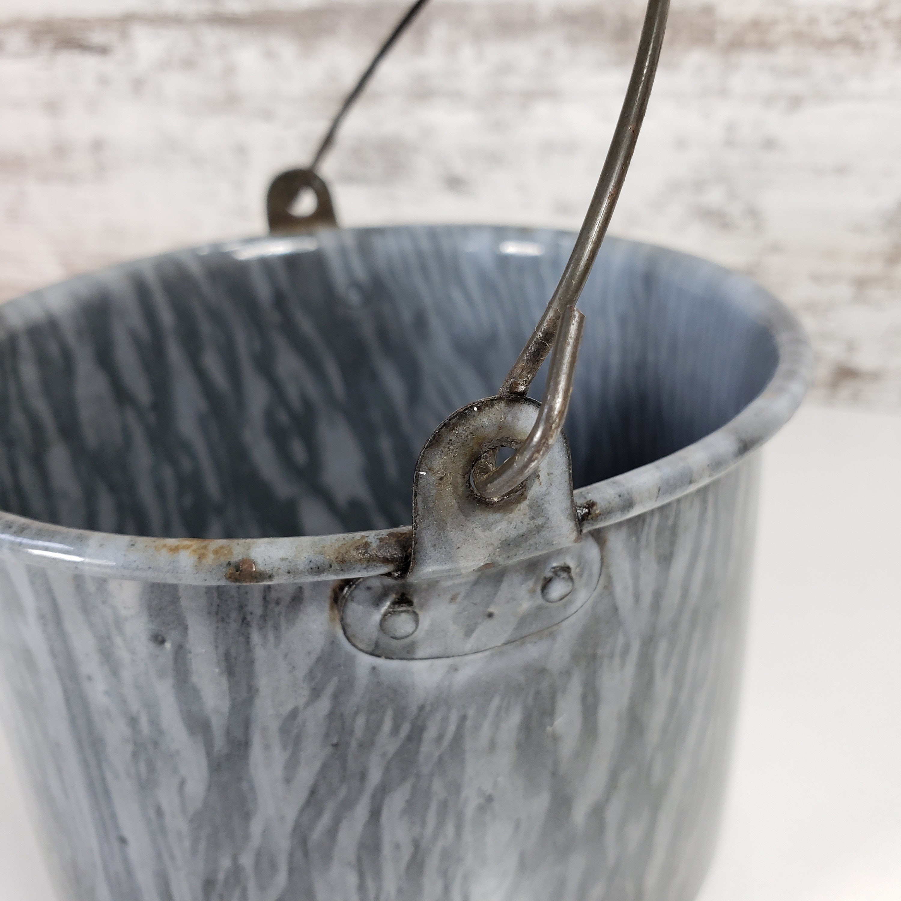 Enamel Berry Pail Lunch Bucket Vintage Bail Handle - Etsy