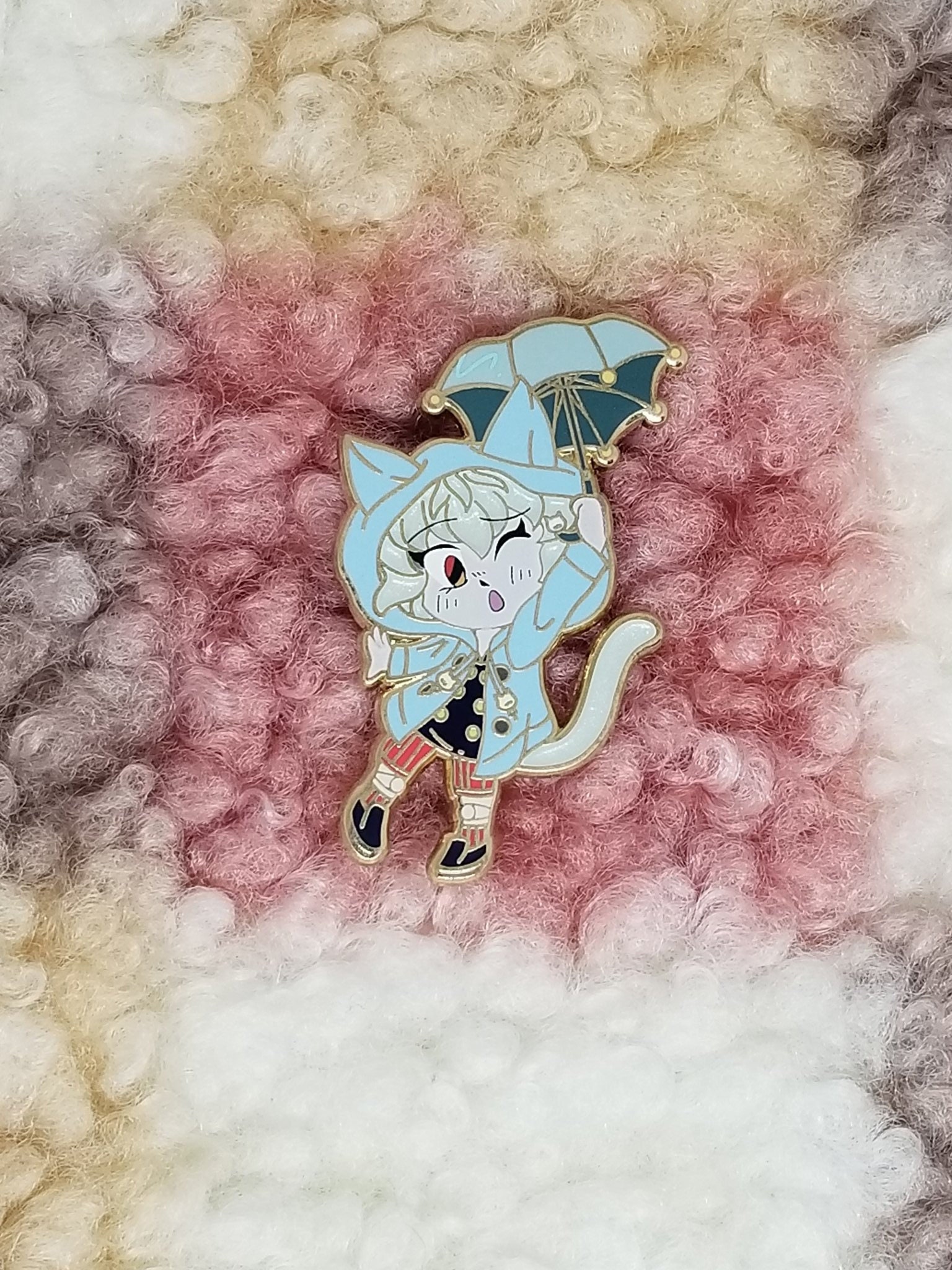 Raincoat Chibi Catgirl Hard Enamel Pin Pitou - Etsy UK