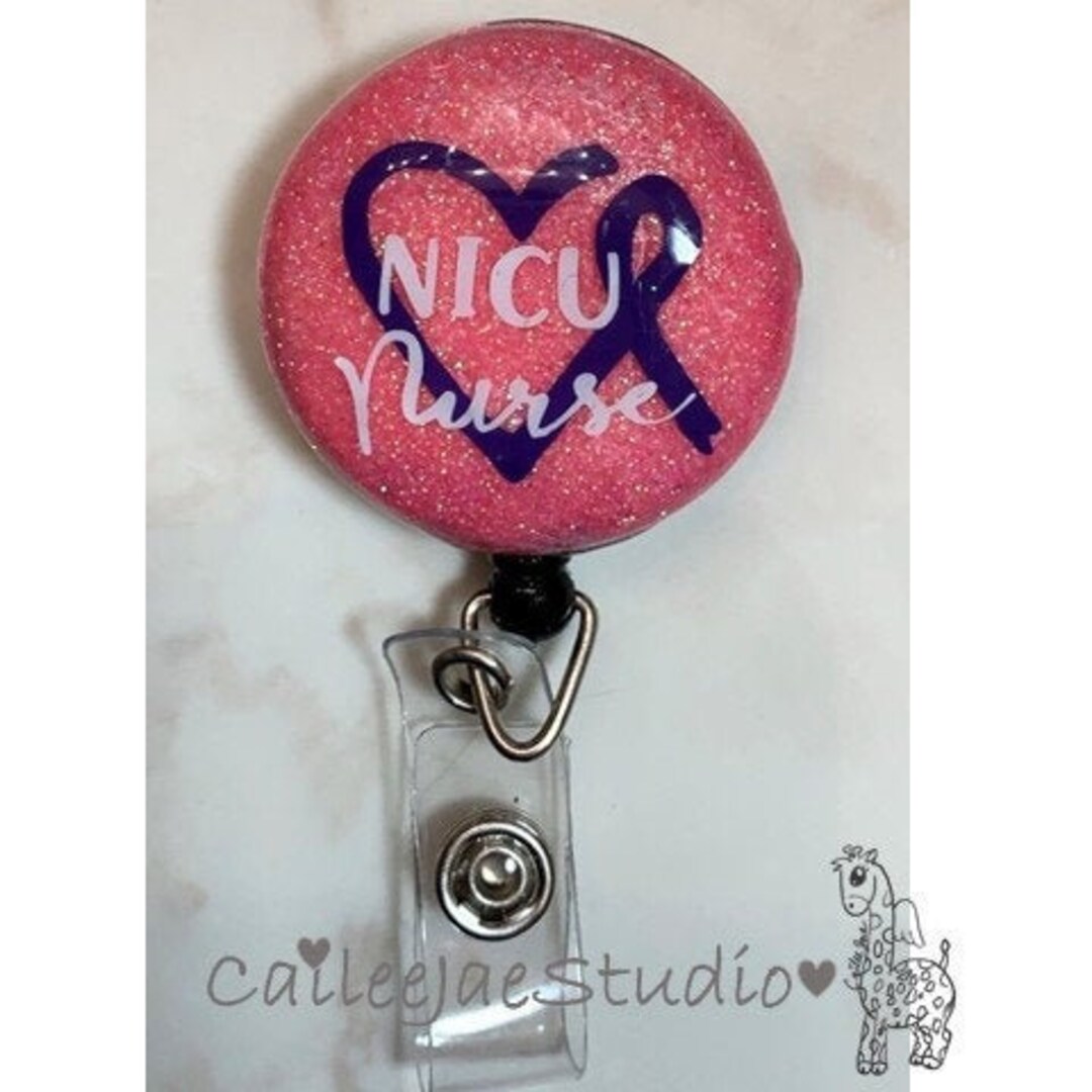 NICU Nurse, Retractable ID Badge, Nurse Badge, Custom Badge Holder ...