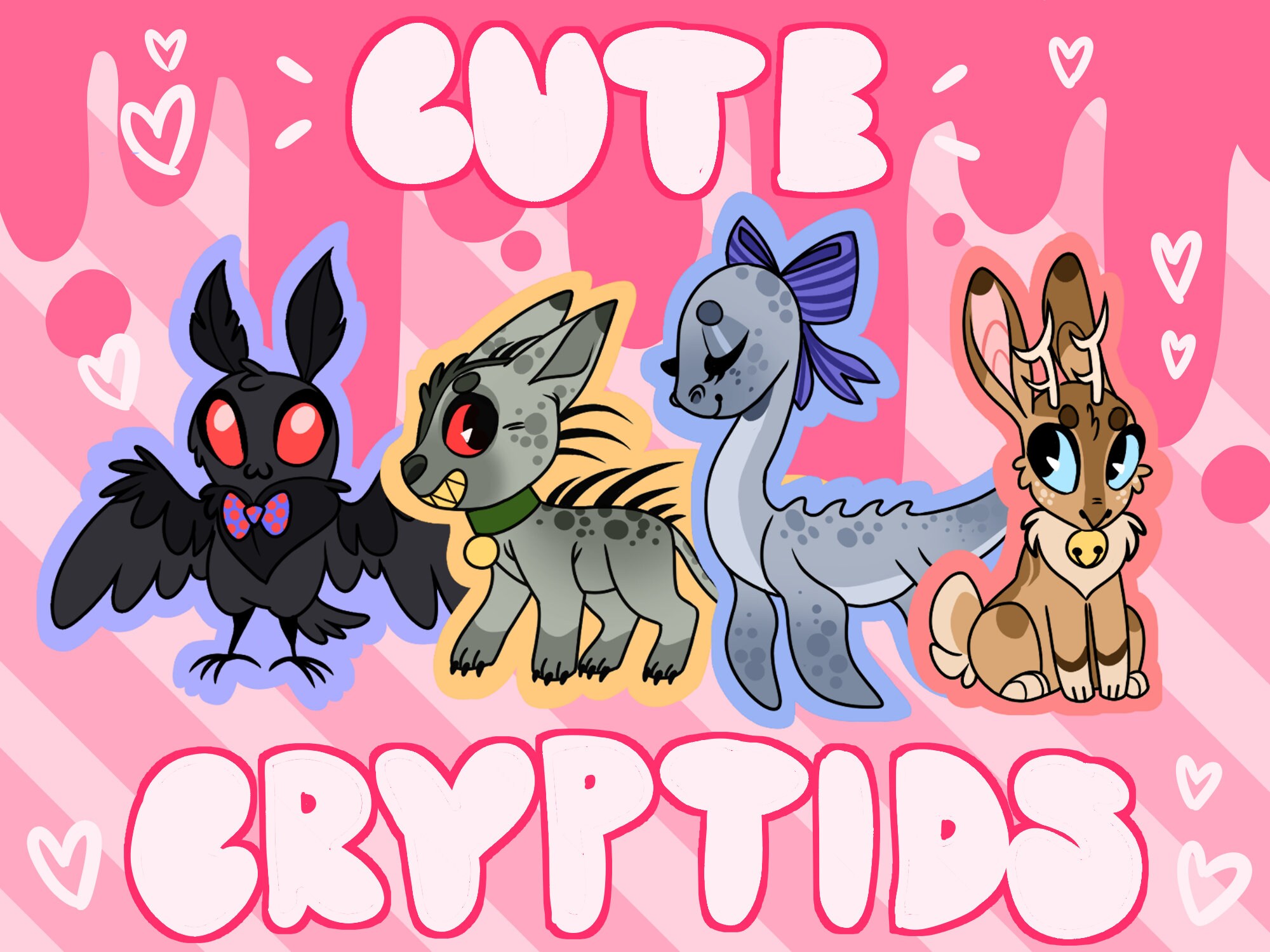 Cute Cryptids Stickers | Etsy