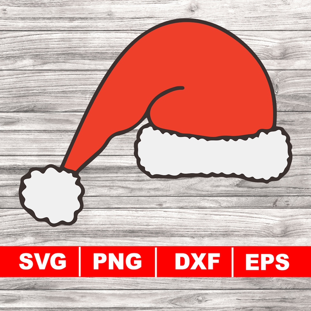 Santa Hat Svg, Instant Download, Christmas Svg, Santa Clause Hat Svg ...