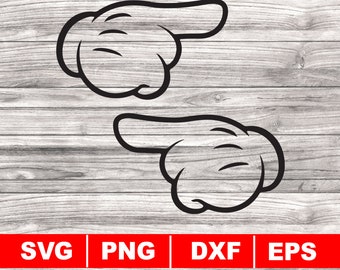 Mickey Mouse Hand Pointing Left