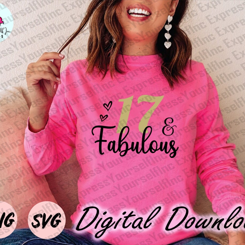 17th Birthday Svg - Etsy