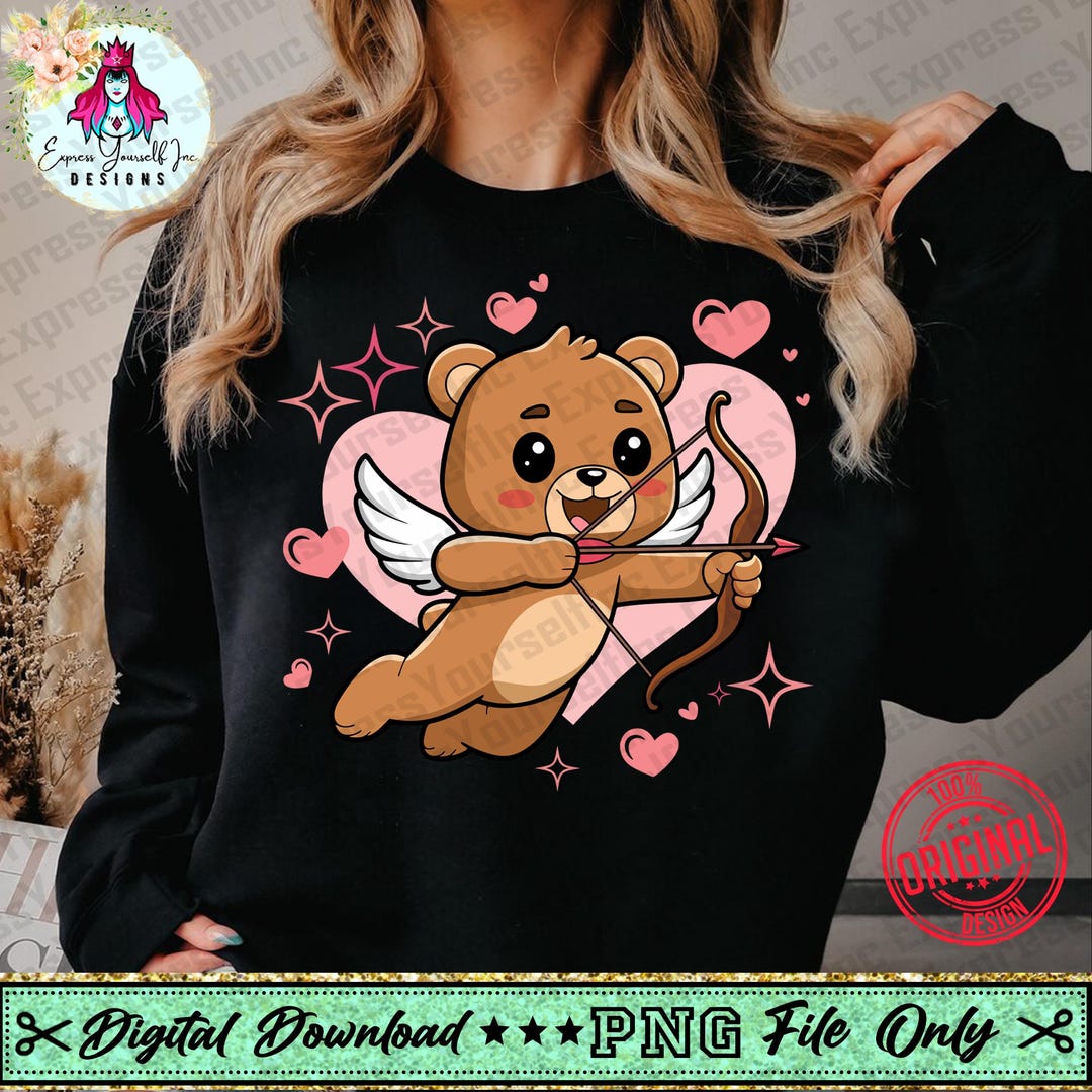 Cupid Bear Png, Cupid Valentine Bear Png, Valentines Day Png, Funny ...