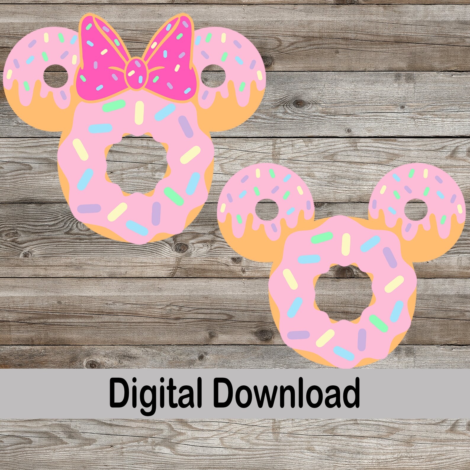 Mickey Donut Svg Minnie Donut Svg Sprinkled Donuts Svg - Etsy
