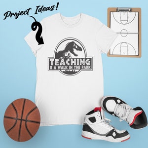 Teaching is a Walk in the Park Svg, T-rex Dinosaur Png, School Clipart ...