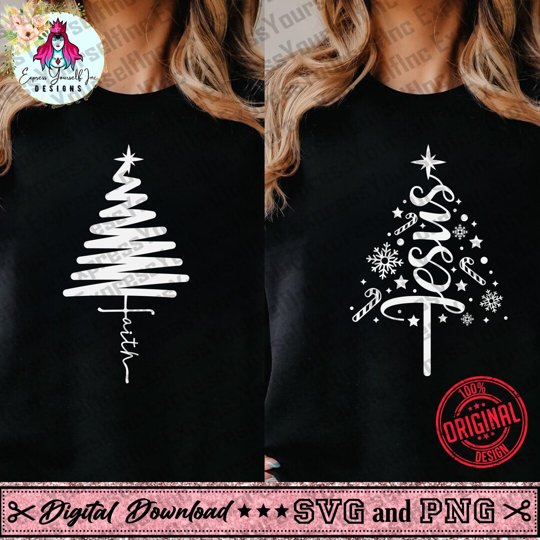 Jesus Christmas Tree Svg, Christian, Faith, Religious, Bible Verse ...