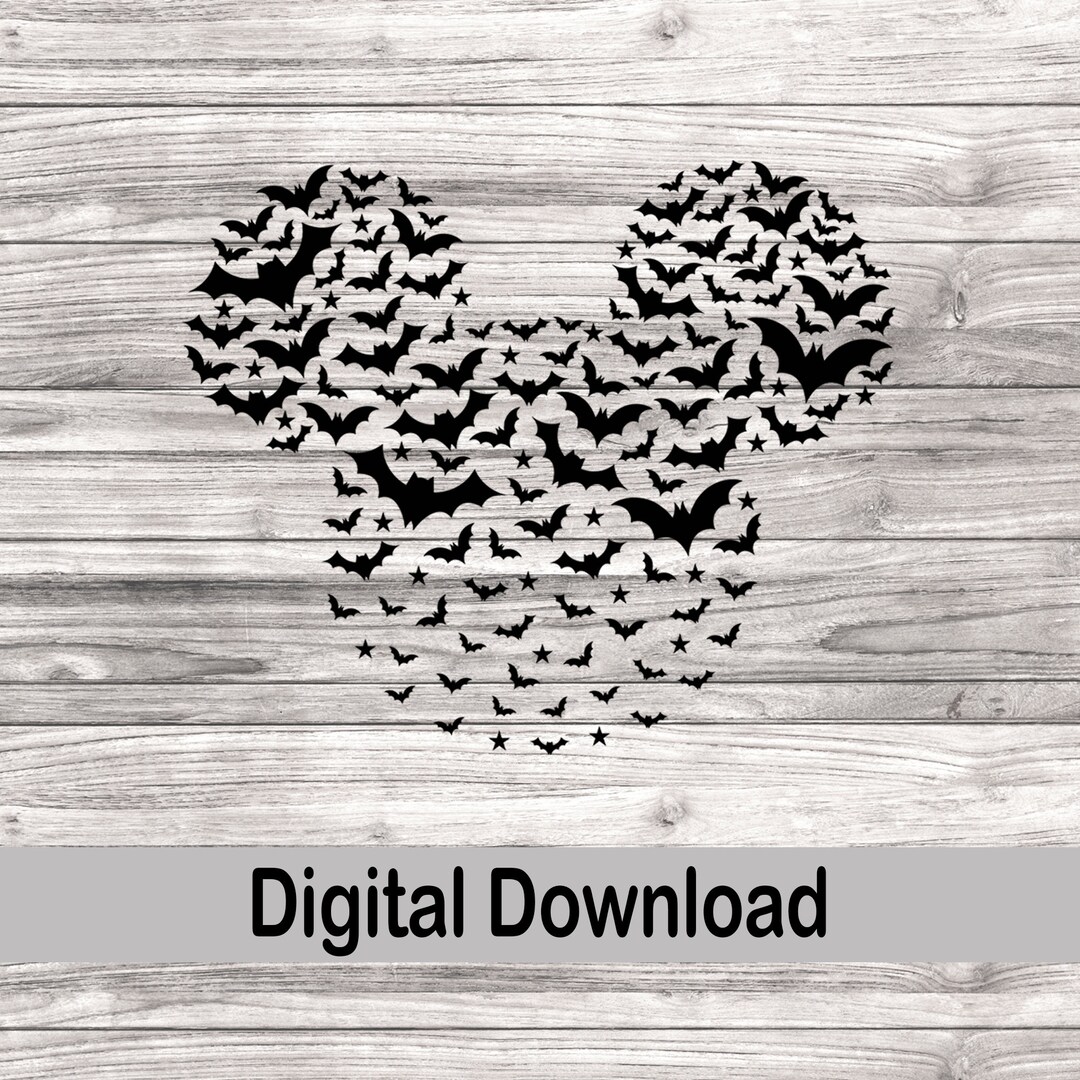 Mouse Bats Head Svg, Bats Svg, Halloween Svg, Mouse Head Svg, Digital ...