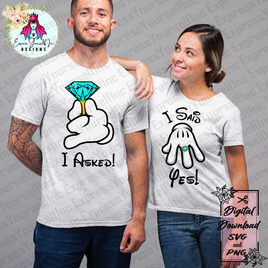 I Asked and I Said Yes Svg, Proposal Svg, Wedding Svg, Diamond Svg ...