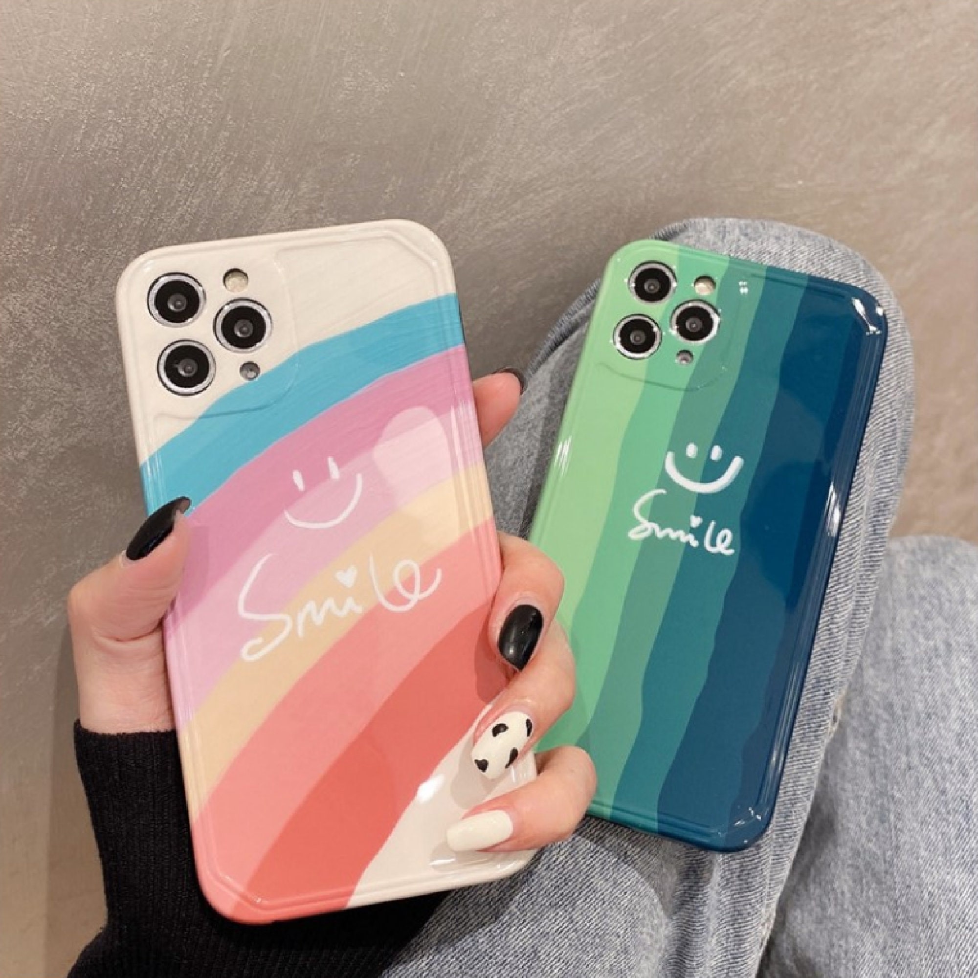 Two colors smile face case for IPHONE 7/7Plus 8/8Plus Iphone | Etsy