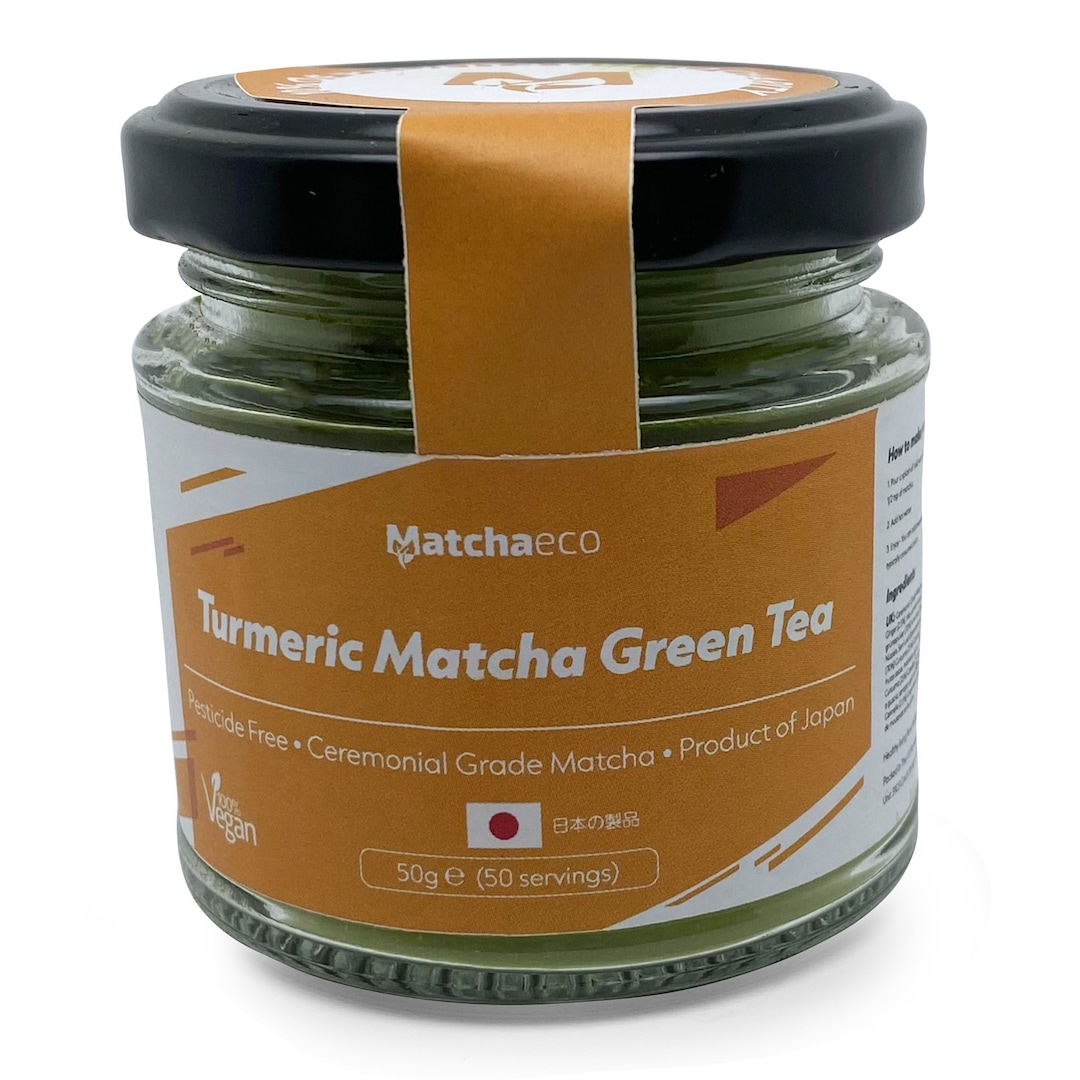 Matchaeco 50g Turmeric Matcha Green Tea Powder Ceremonial Grade From Japan Pesticide-free ...
