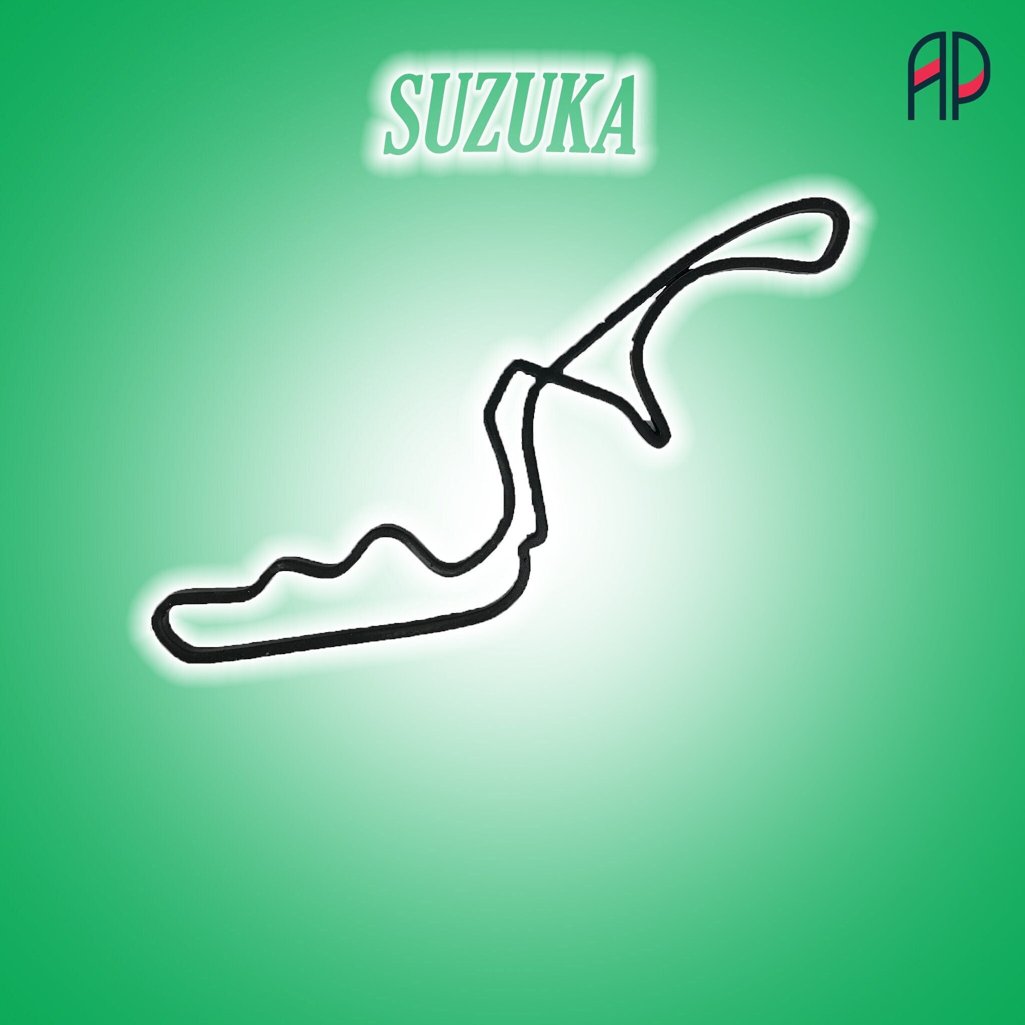 Suzuka F1 Track Map Wall Art Made From Recycled Discarded | Etsy