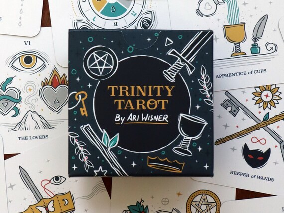 Trinity Tarot Genderless Plastic-free 78 Square Card Deck With | Etsy UK
