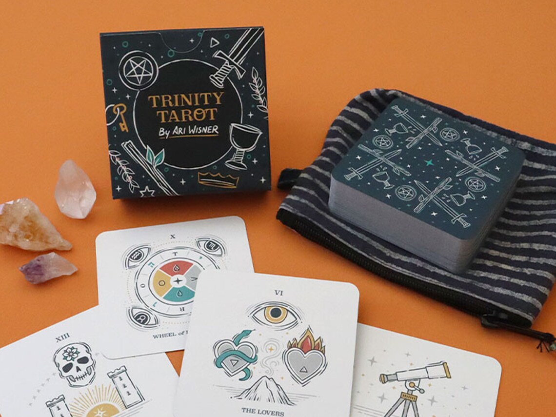 Trinity Tarot Genderless Plastic-free 78 Square Card Deck With | Etsy UK