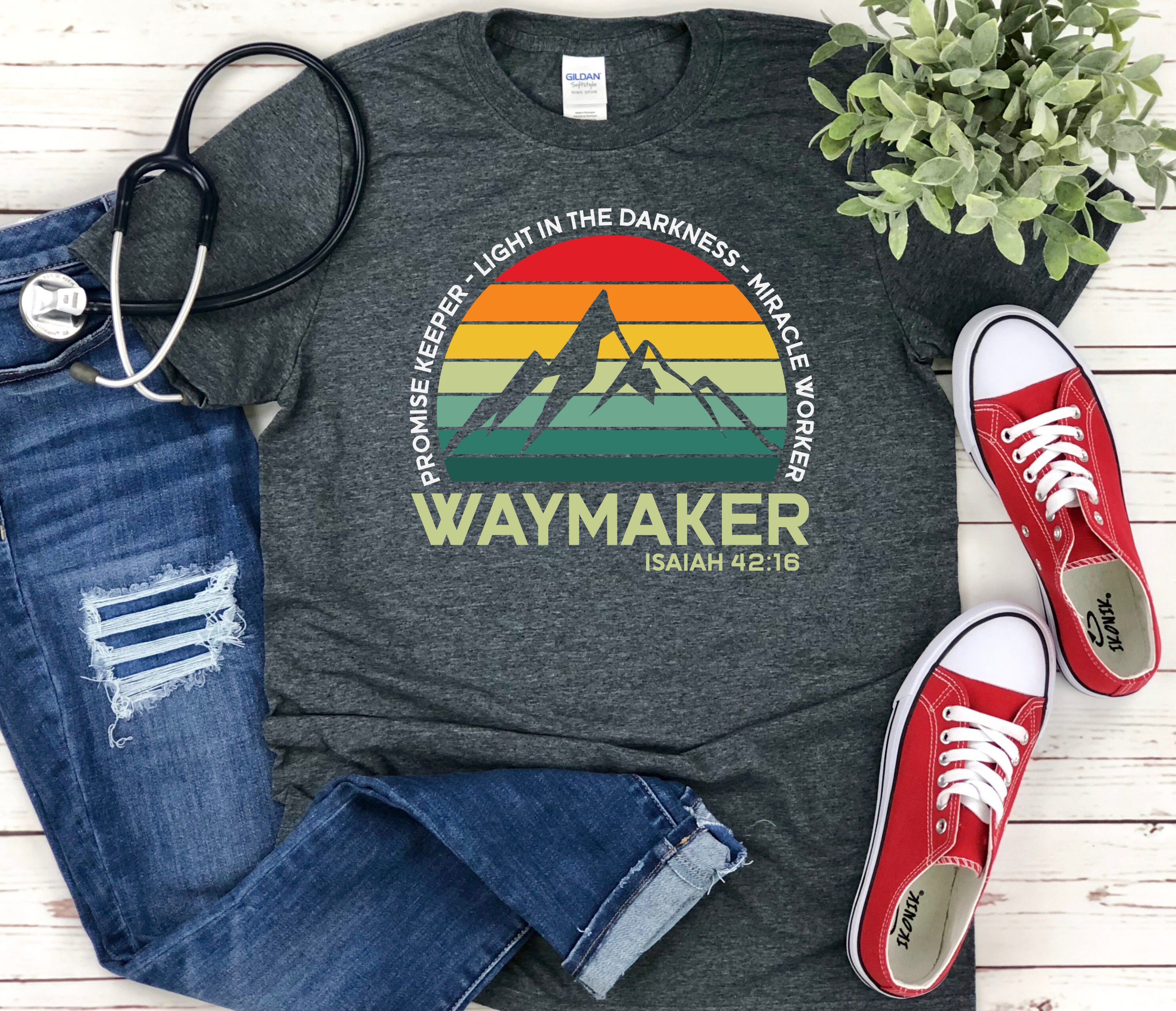 Waymaker Shirt Verse Shirt Waymaker Rainbow Bible Verse Shirt Spiritual ...