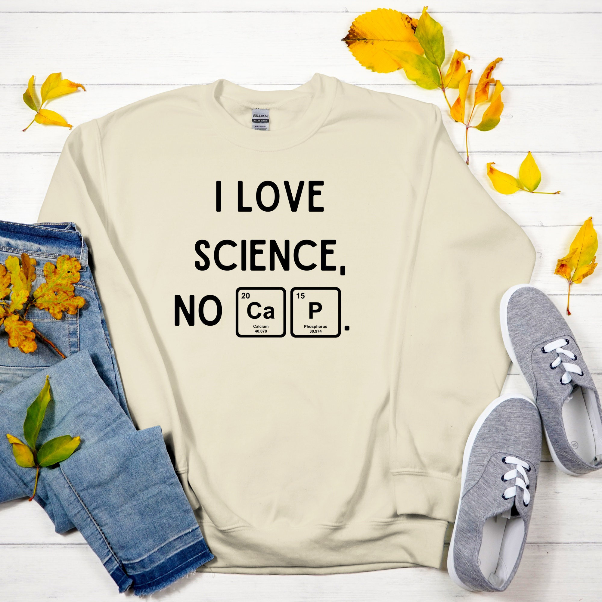 I Love Science No Cap Sweater, Science Sweater, Science Gifts, Biology ...