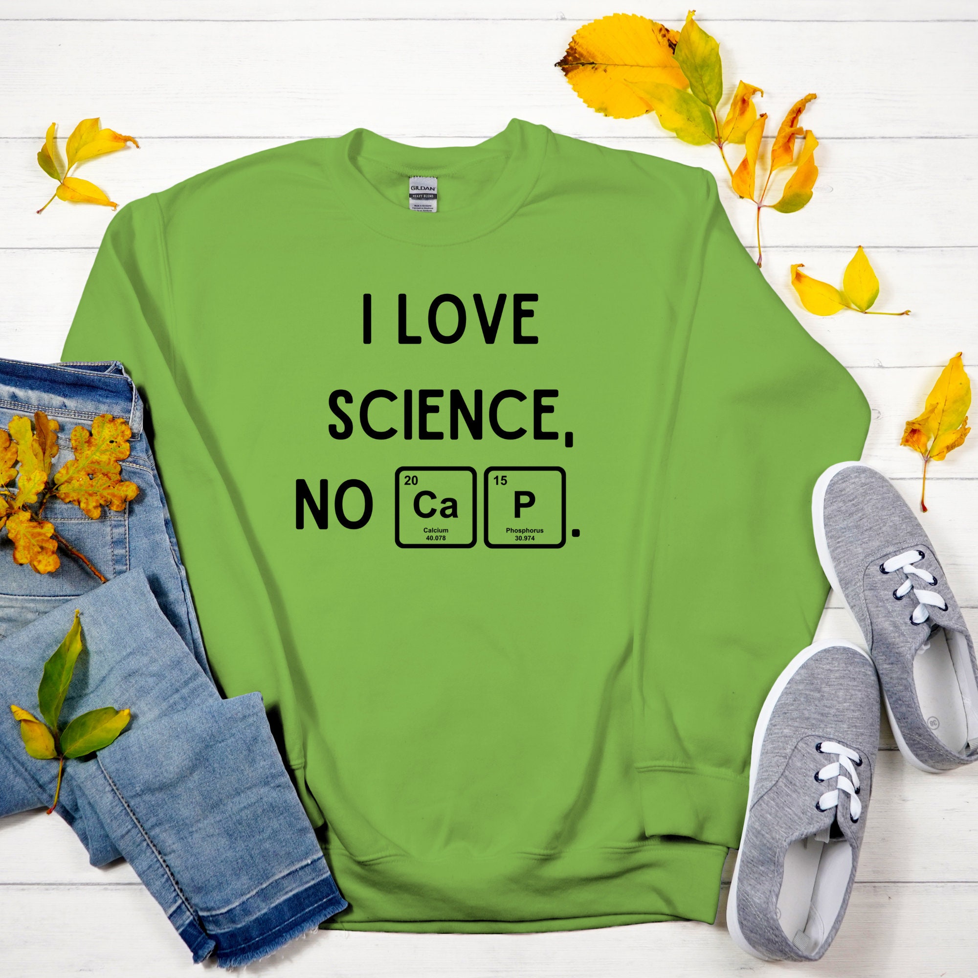 I Love Science No Cap Sweater, Science Sweater, Science Gifts, Biology ...
