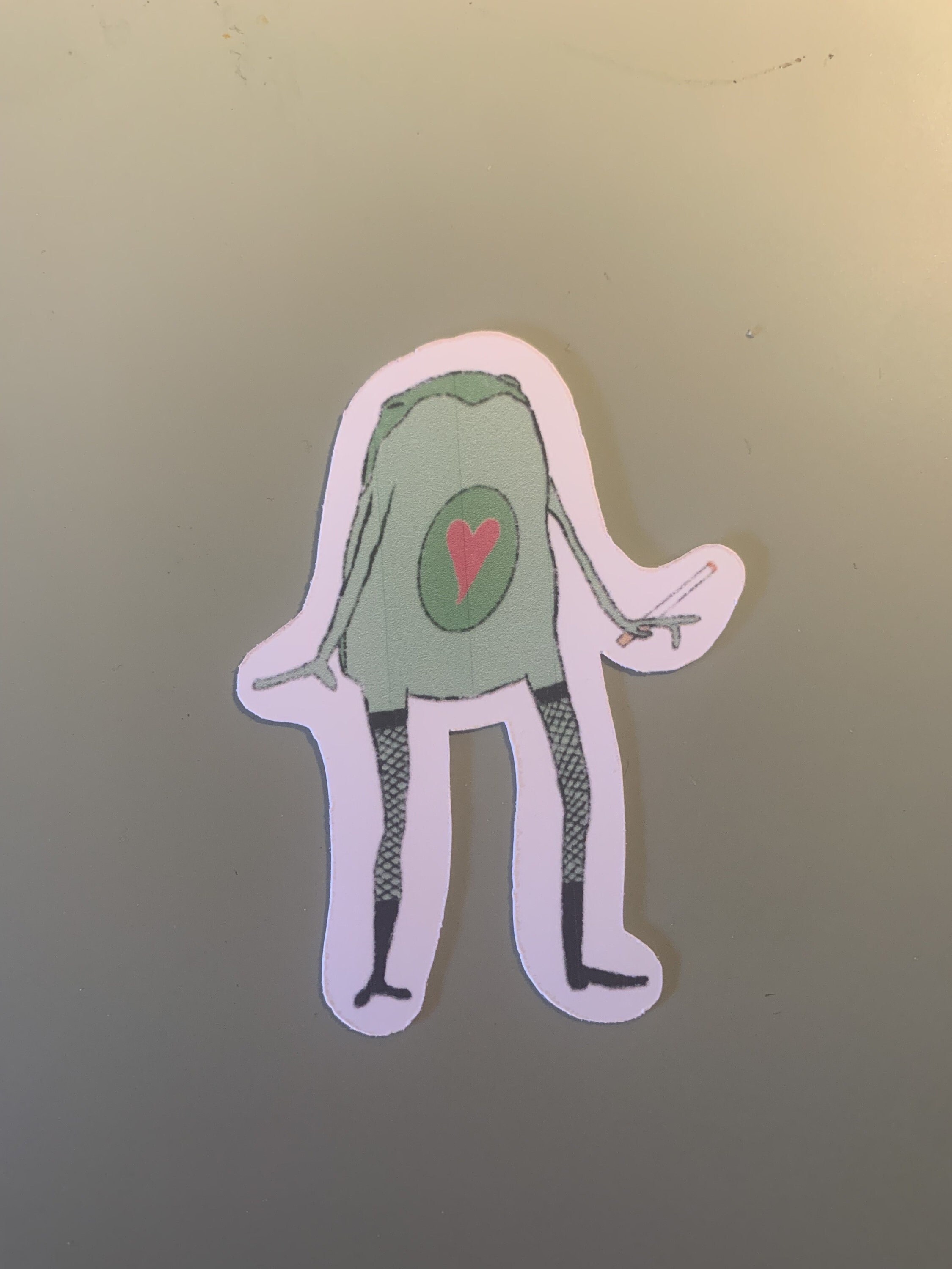 Cigarette Smoking-punk Rock-frog Sticker - Etsy