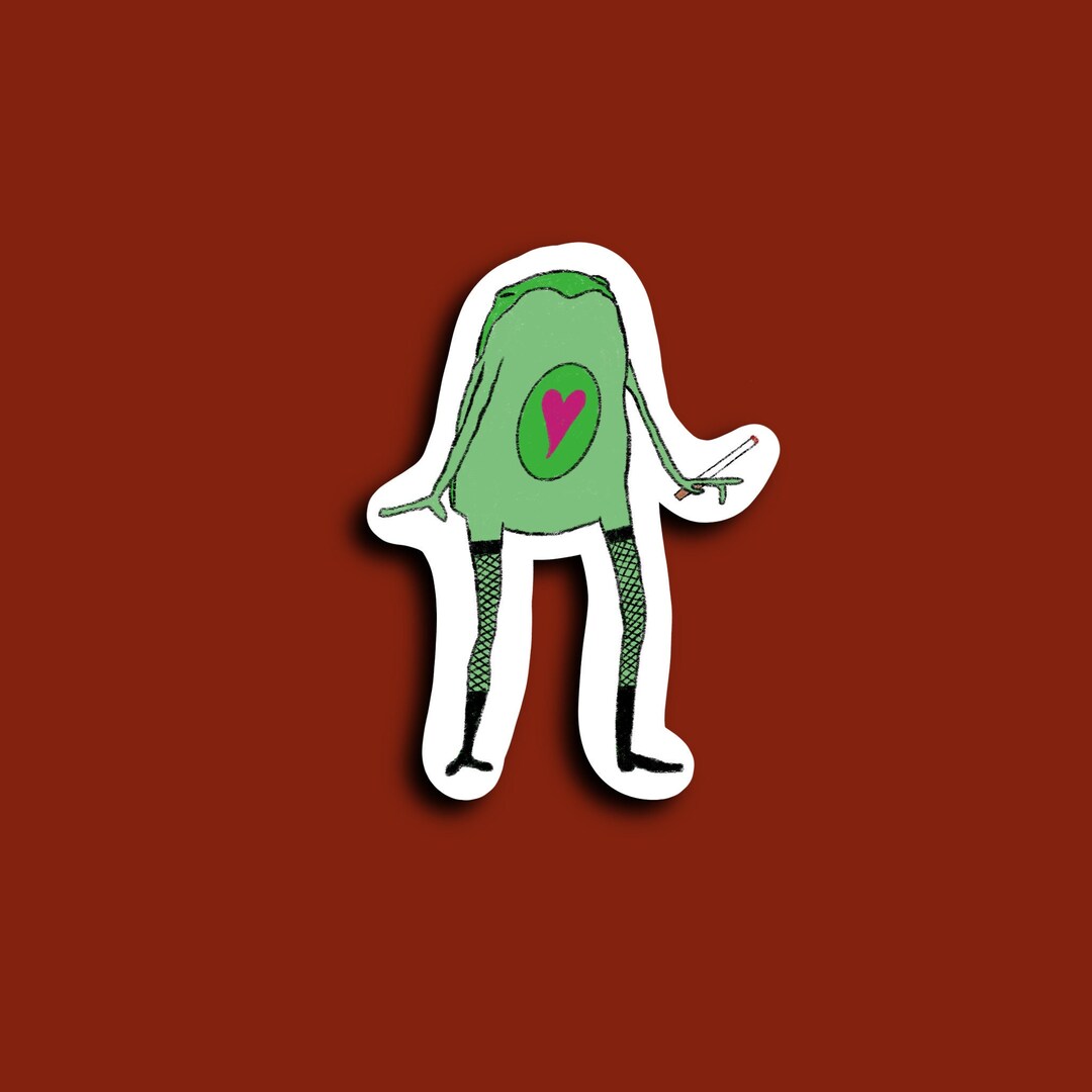 Cigarette Smoking-punk Rock-frog Sticker - Etsy