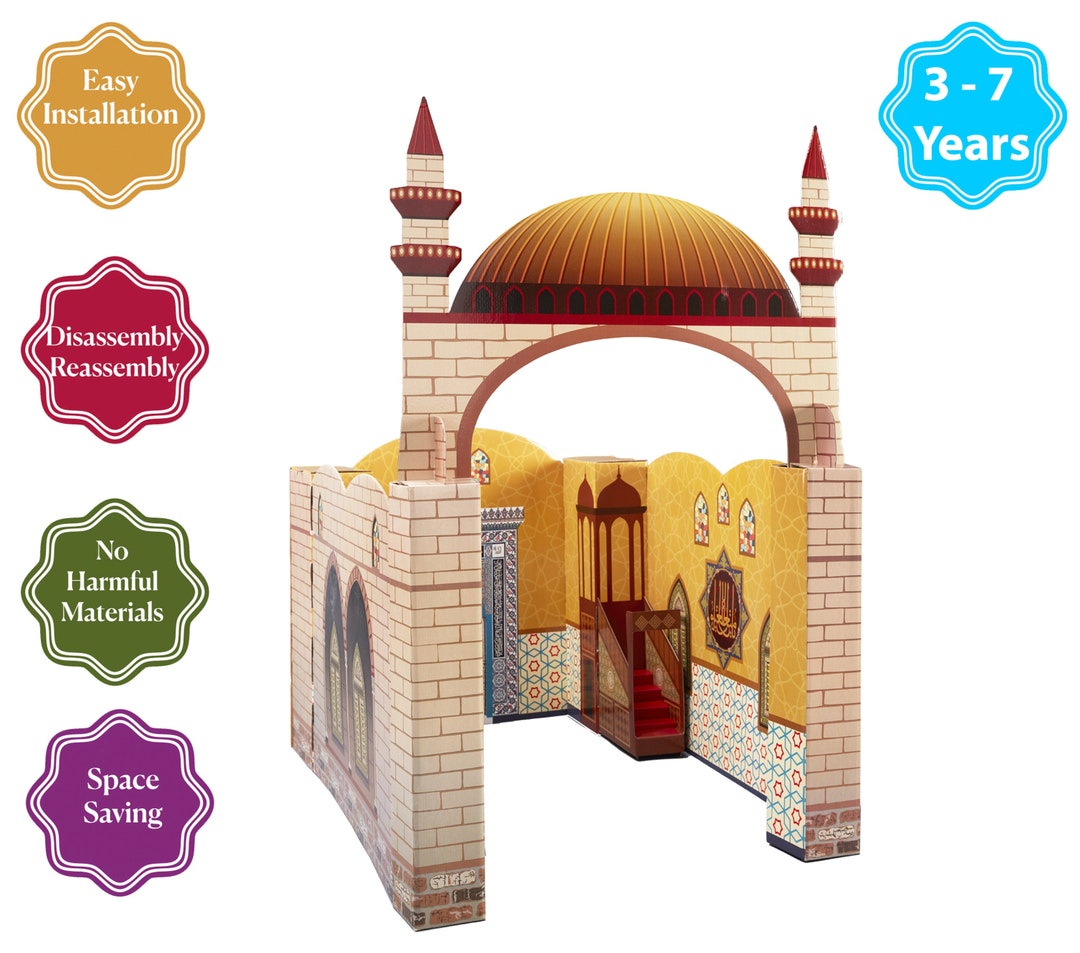 Cardboard Playhouse Masjid for Muslim Kids Toy for Learning - Etsy España