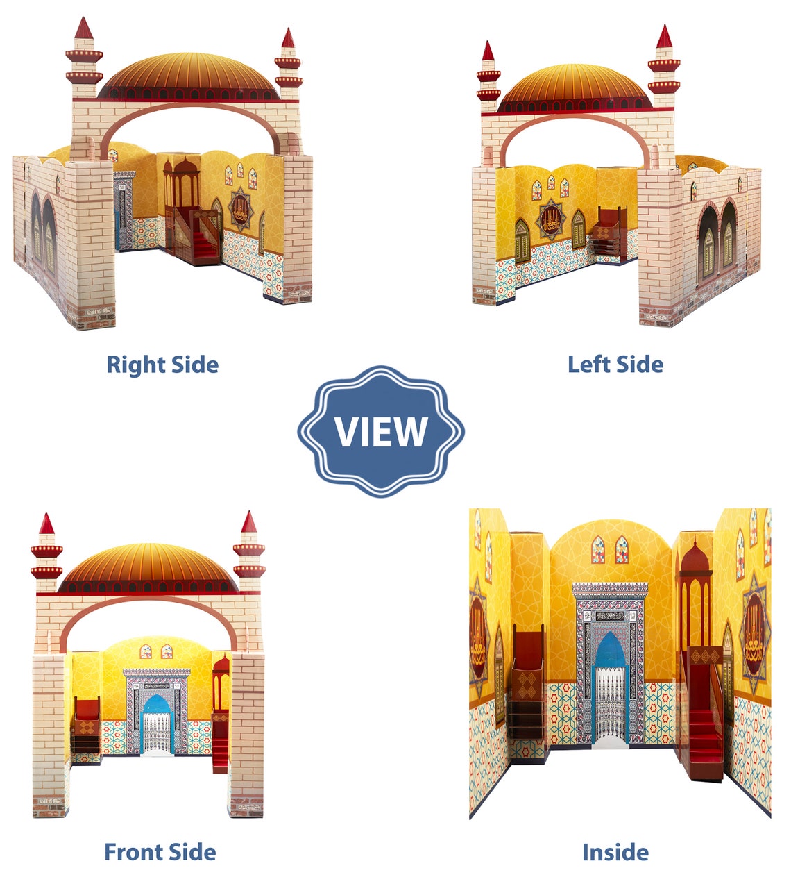 Cardboard Playhouse Masjid for Muslim Kids Toy for Learning - Etsy España