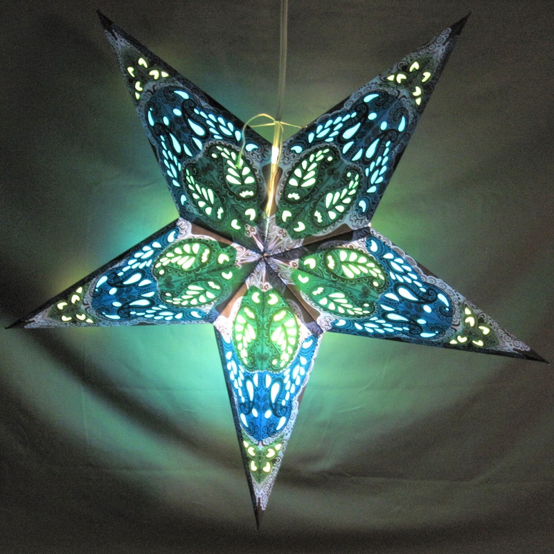 Star Paper Pendant Lamp - Etsy