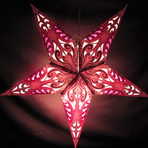 Snowflake Star Light Lantern Folding Paper Light Lamp - Etsy