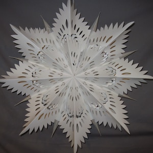 Snowflake Star Light Lantern, Folding Paper Light, Lamp - Night Light ...